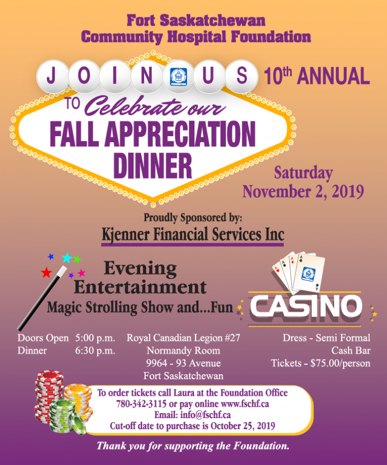 10th Annual Fall Appreciation Dinner - Fort Saskatchewan Community ...
